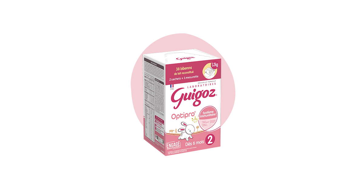 Lait 2ème âge GUIGOZ® Optipro 2 (2 sachets de 600g) | Guigoz